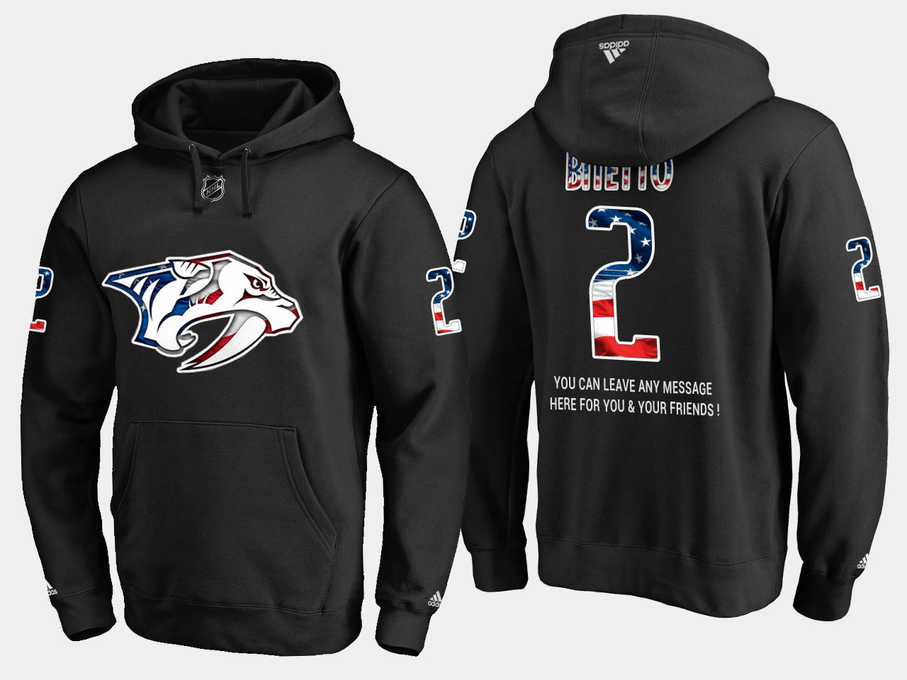 Stunning Predators #2 Anthony Bitetto NHL Banner Wave Usa Flag Black ...